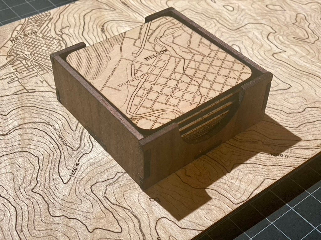 Custom Map Coasters | The Cut & Etch