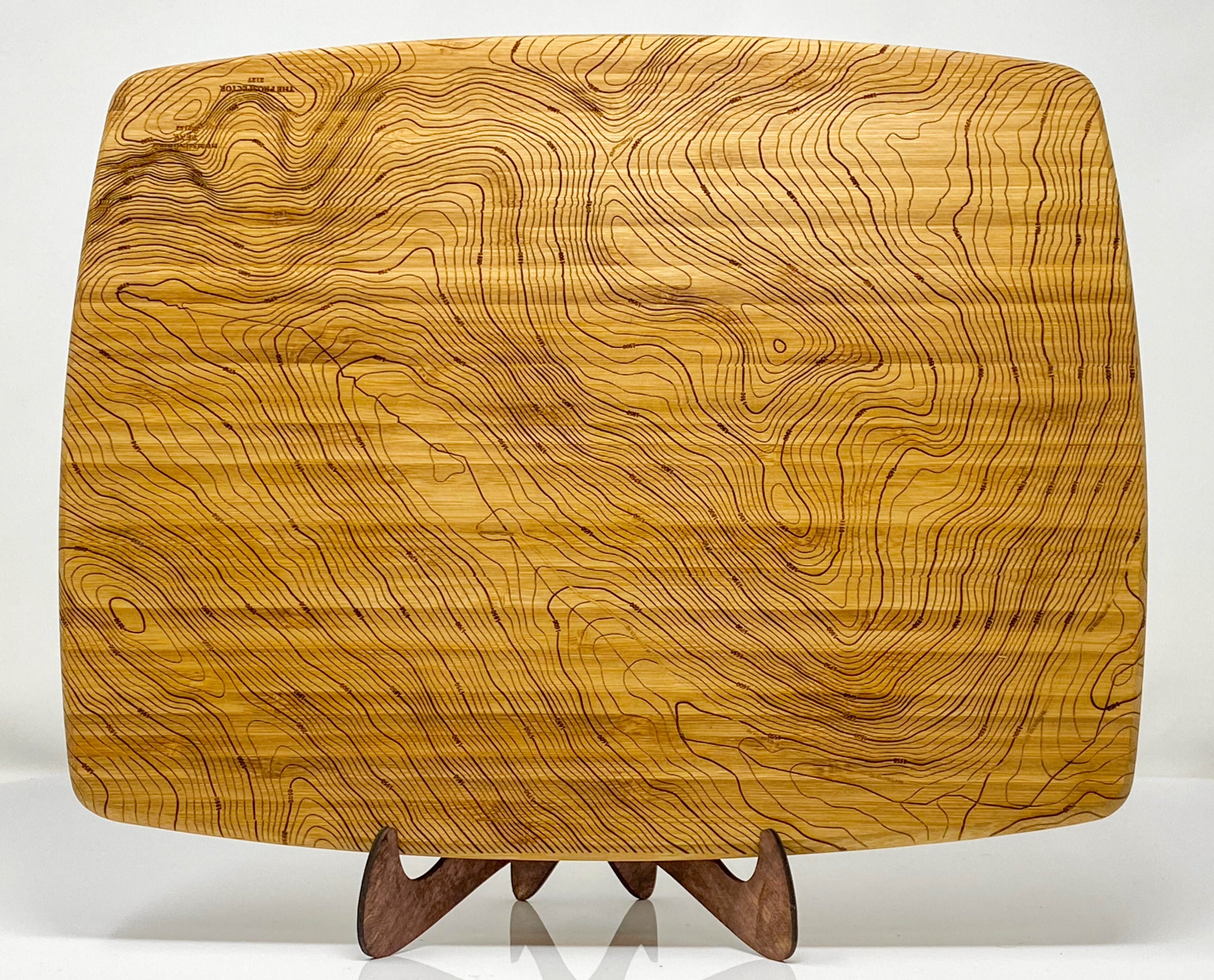 Custom Topographic Maps on Cutting Boards | The Cut & Etch