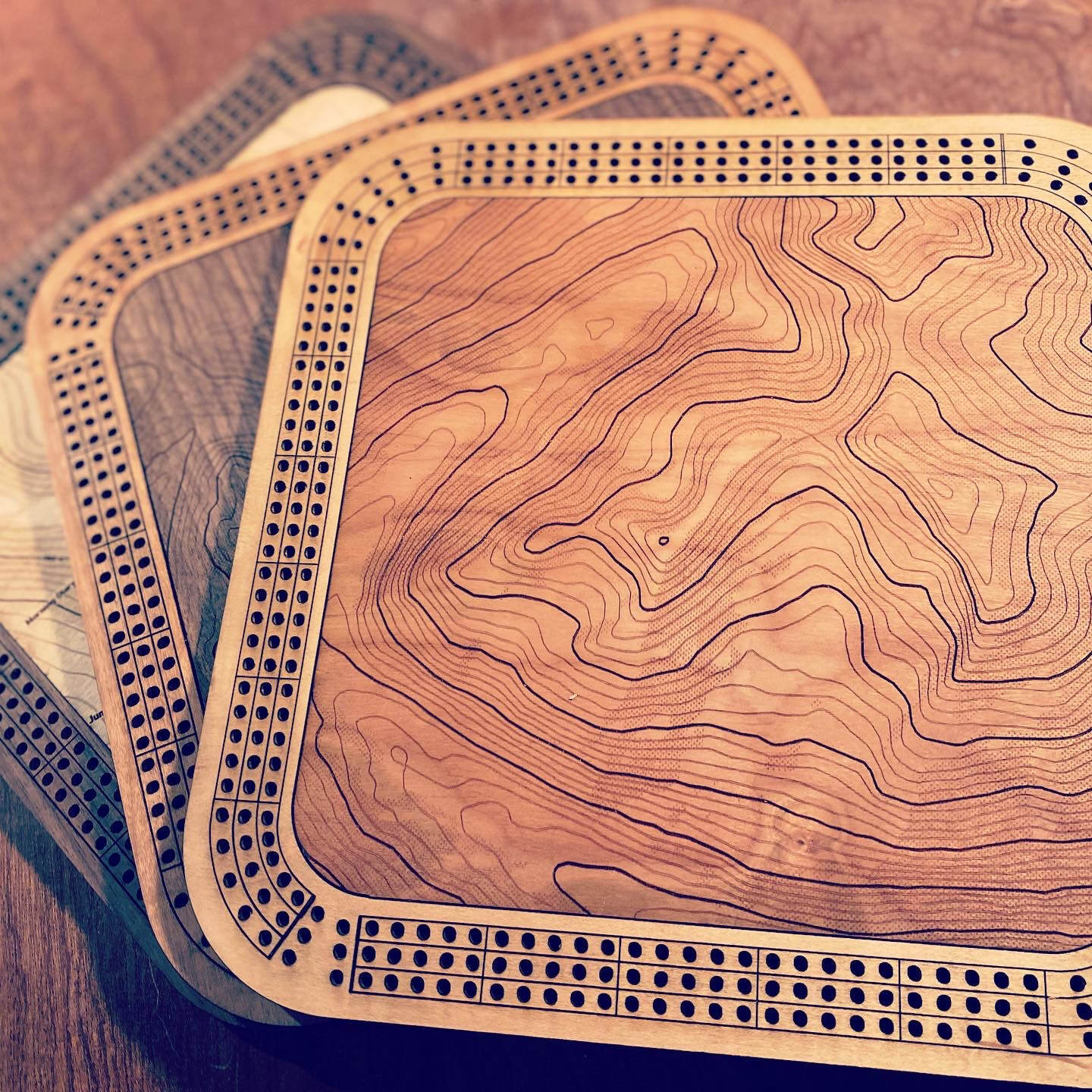 Custom Map Cribbage Board | The Cut & Etch